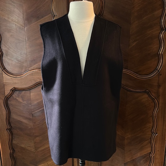 COS | Sweaters | Cos Navy Wool Oversized Sweater Vest Size 38 | Poshmark